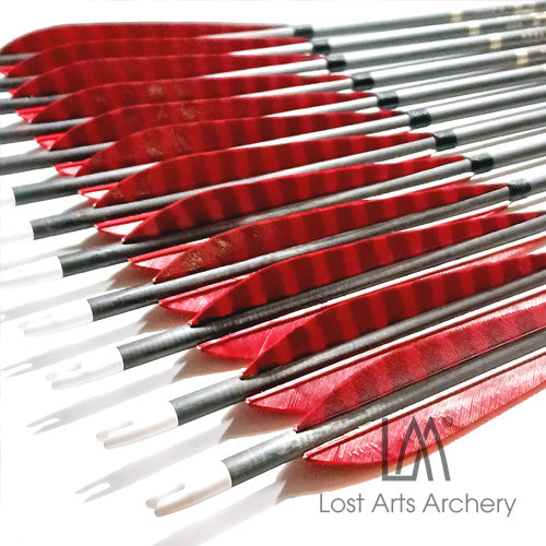 Ali Bow Carbon Arrows 400 spine - Red Striped 5.5" Parabolic – Lost ...